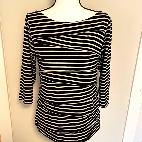 Verve Ami | Tops | Verve Ami Black And White Striped Layered Look Long Sleeve Top | Poshmark